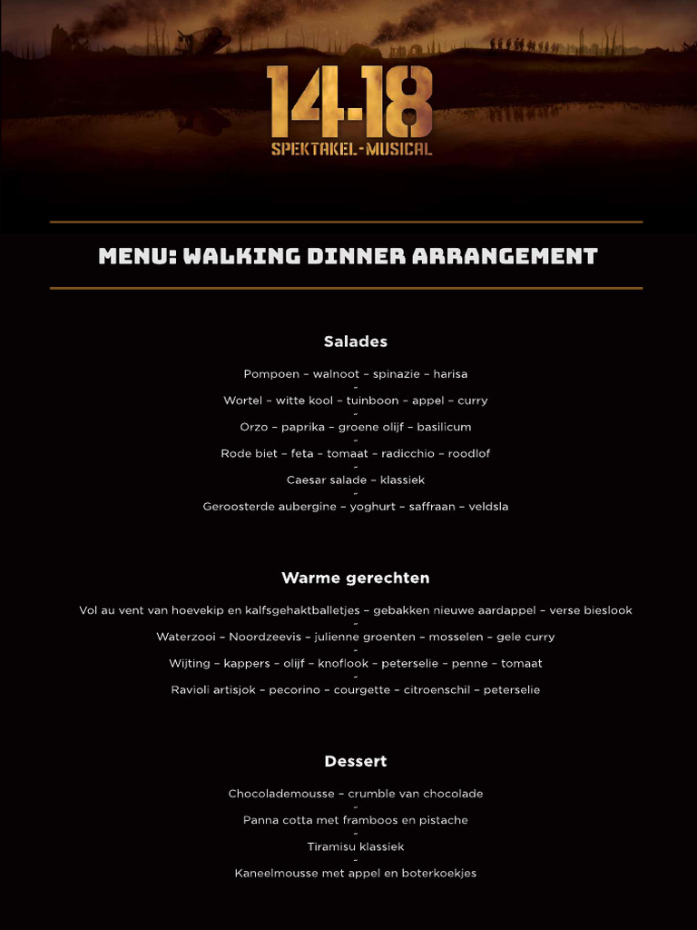 14-18 MENU - Walking Dinner Arrangement | PDF