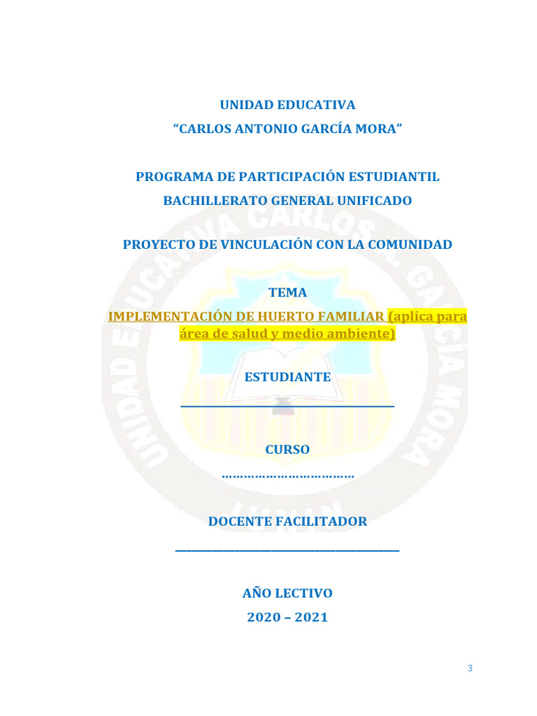PROYECTO MODELO DE PPE | PDF | Dieta | Alimentos