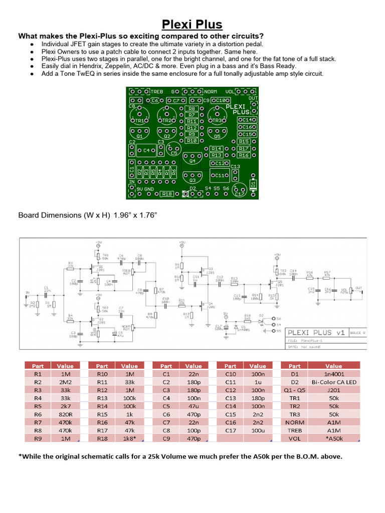 BD Plexi Plus | PDF | Electricity | Electronics
