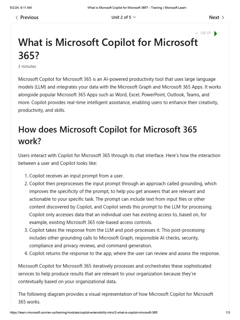 What Is Microsoft Copilot For Microsoft 365 - Training - Microsoft Learn | PDF | Microsoft ...