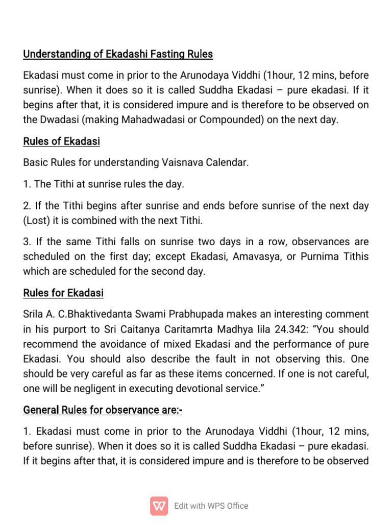 Understanding of Ekadashi Fasting Rules | PDF | Lunisolar Calendars | Moon