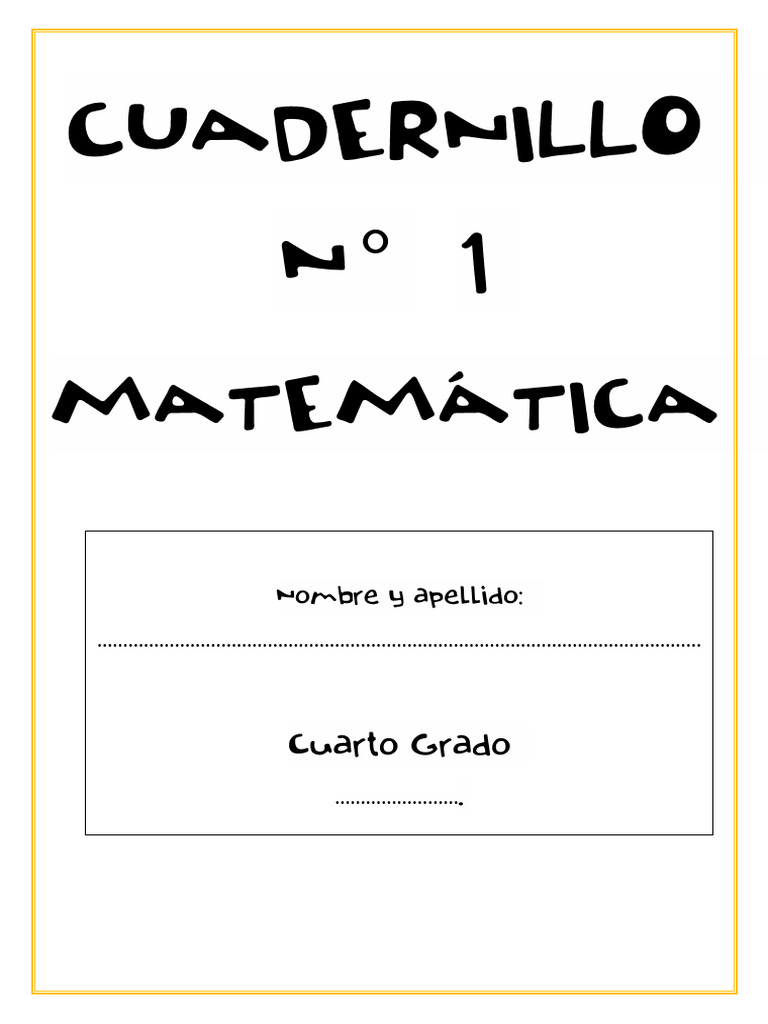 Cuadernillo 1 Matem-Tica | PDF | Matemáticas