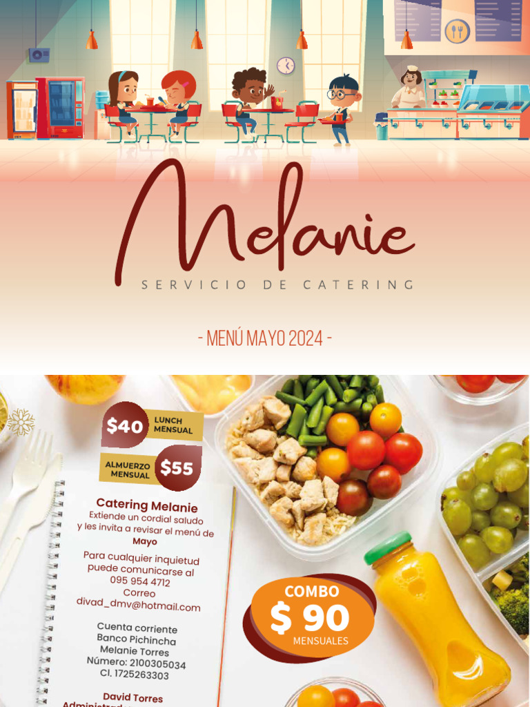 Catering Melanie MAYO-2024 | Descargar gratis PDF | ensalada | Cocina
