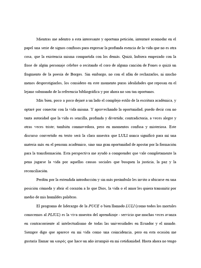 Micro Relato LULI | PDF | Amor