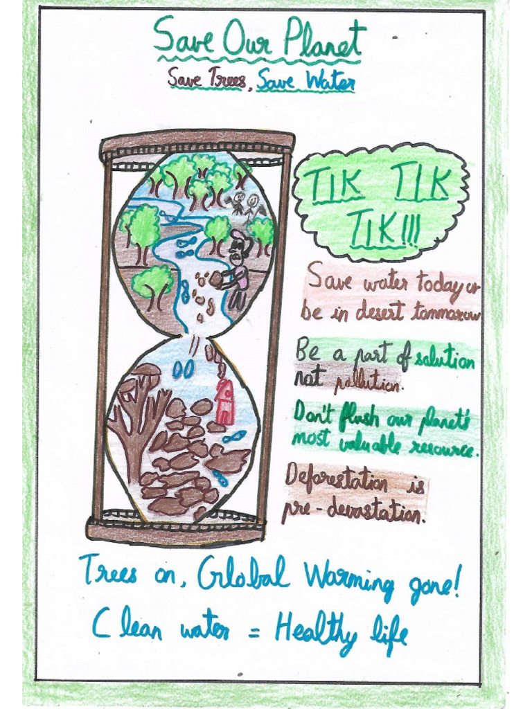 Poster - Save Our Planet, Save Trees, Save Water! - Adithya M | PDF