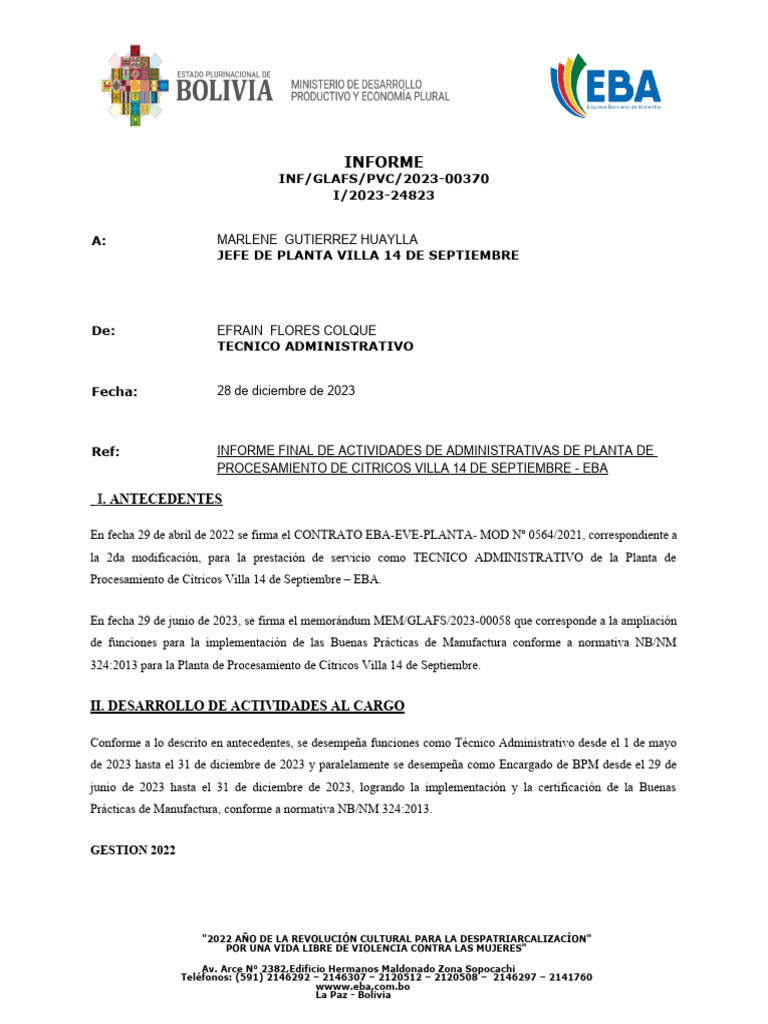 INFORME FINAL | PDF | Auditoría