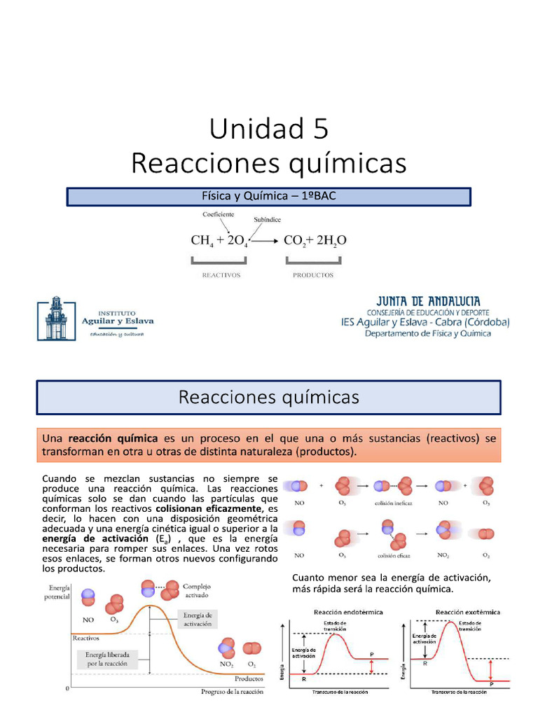 00 - UD5 - Reacciones Quimicas (2 Paginas Por Hoja) | PDF