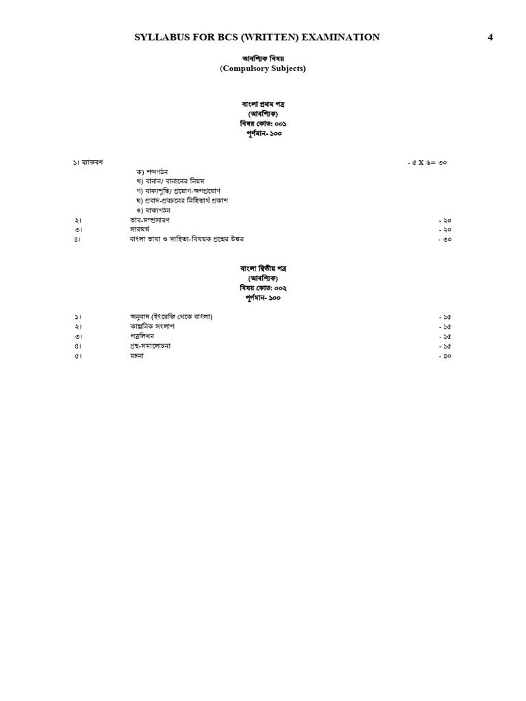 47th BCS Written Exam Syllabus Overview | PDF | Electrical Network ...
