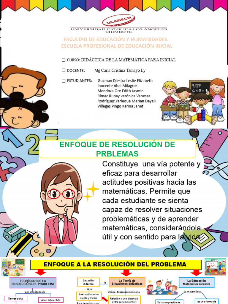 Sem.01 - ENFOQUE RESOLUCIÓN DE PROBLEMAS | PDF | Maestros | Enseñando