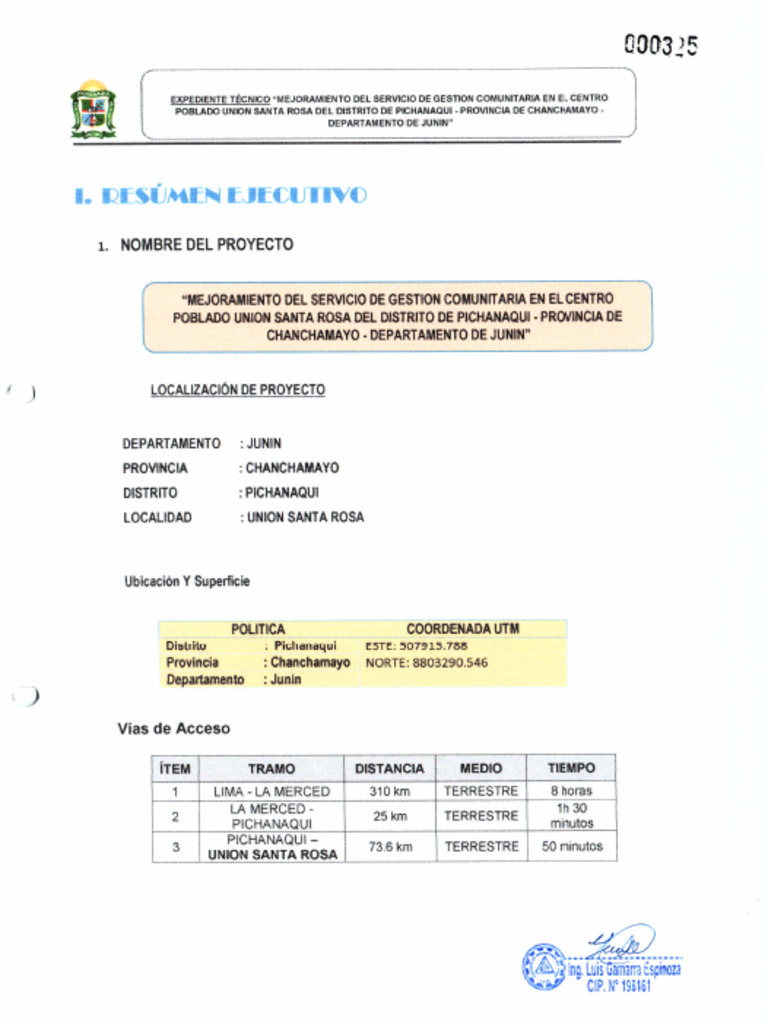 Resumen Ejec - Santa Rosa | PDF