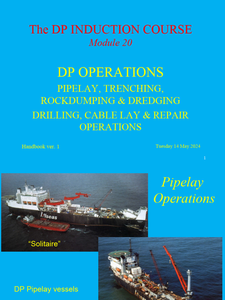 20 Pipe-Laying, Trenching, Rock Domping and Dredging | PDF