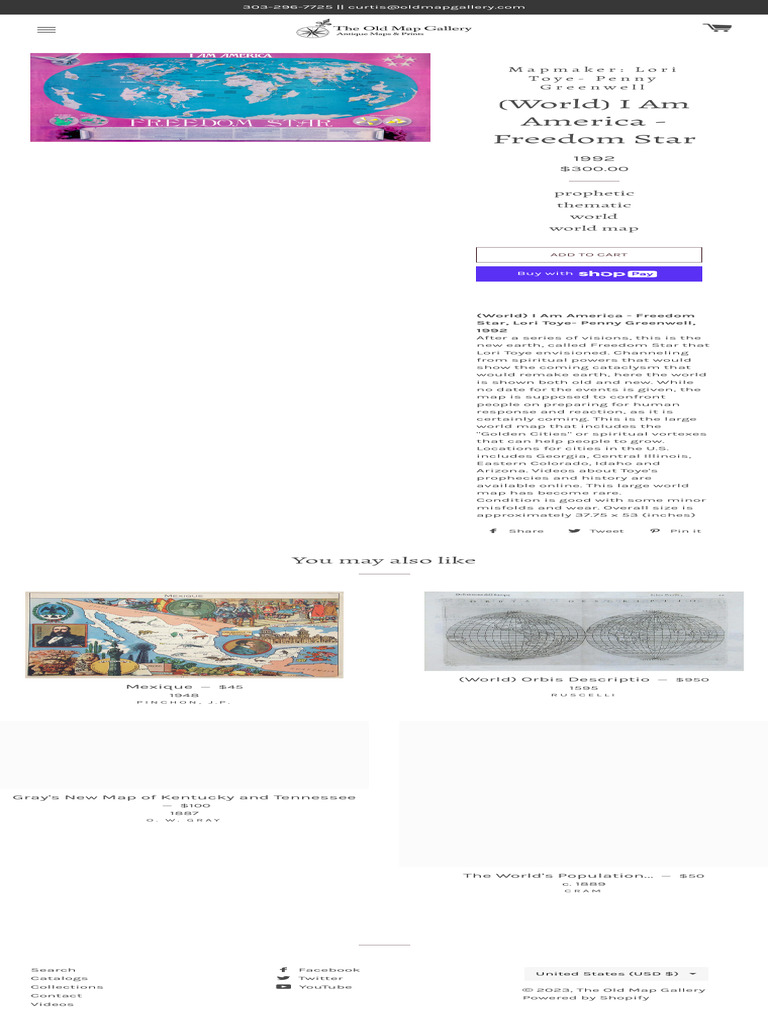 (World) I Am America - Freedom Star - The Old Map | PDF