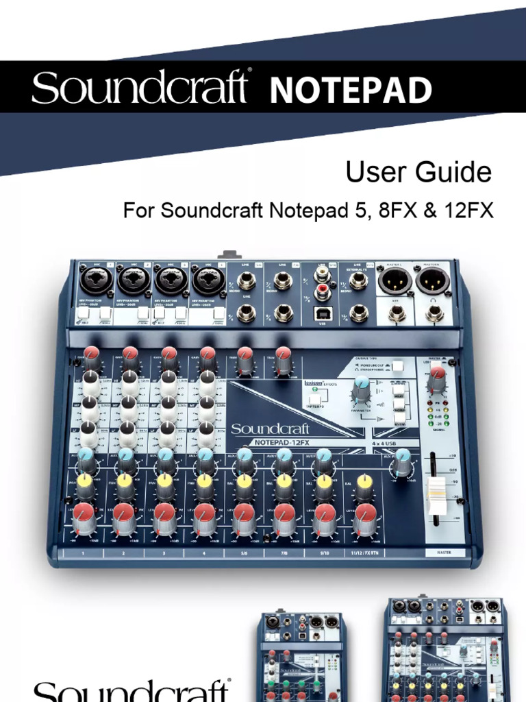 Manual de Usuario Soundcraft Notepad-8FX (44 Páginas) | PDF