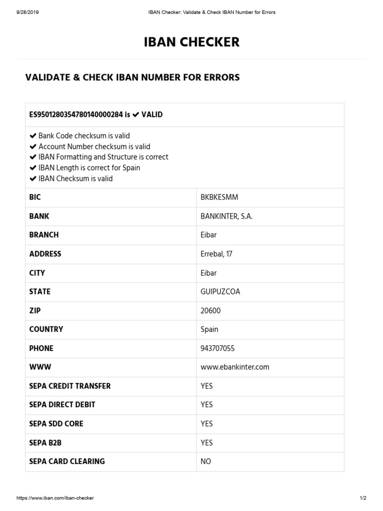IBAN Checker - Validate & Check IBAN Number For 5 | PDF | Financial Services | Banking Technology