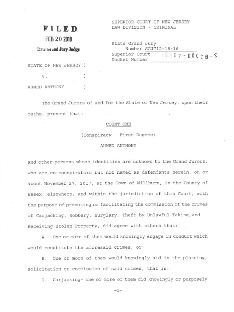 Anthony Indictment | PDF | Theft | Robbery