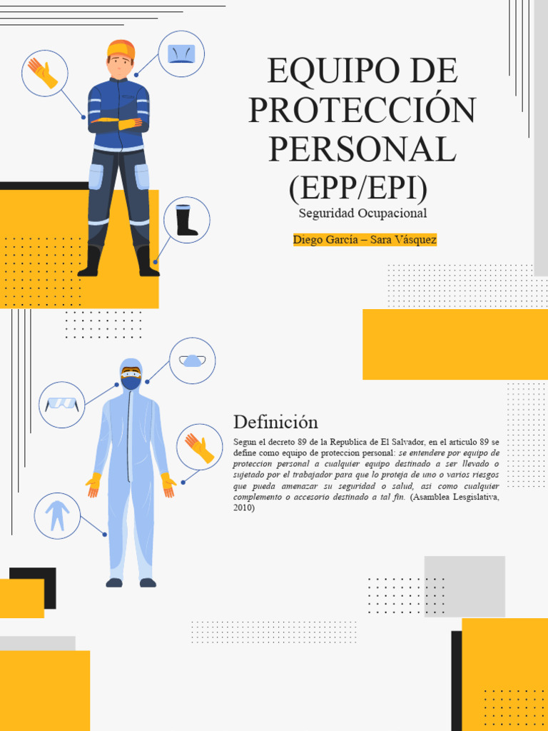 Epp - PPT - Seguridad Ocupacional | PDF | Equipo de protección personal | Seguridad y salud ...