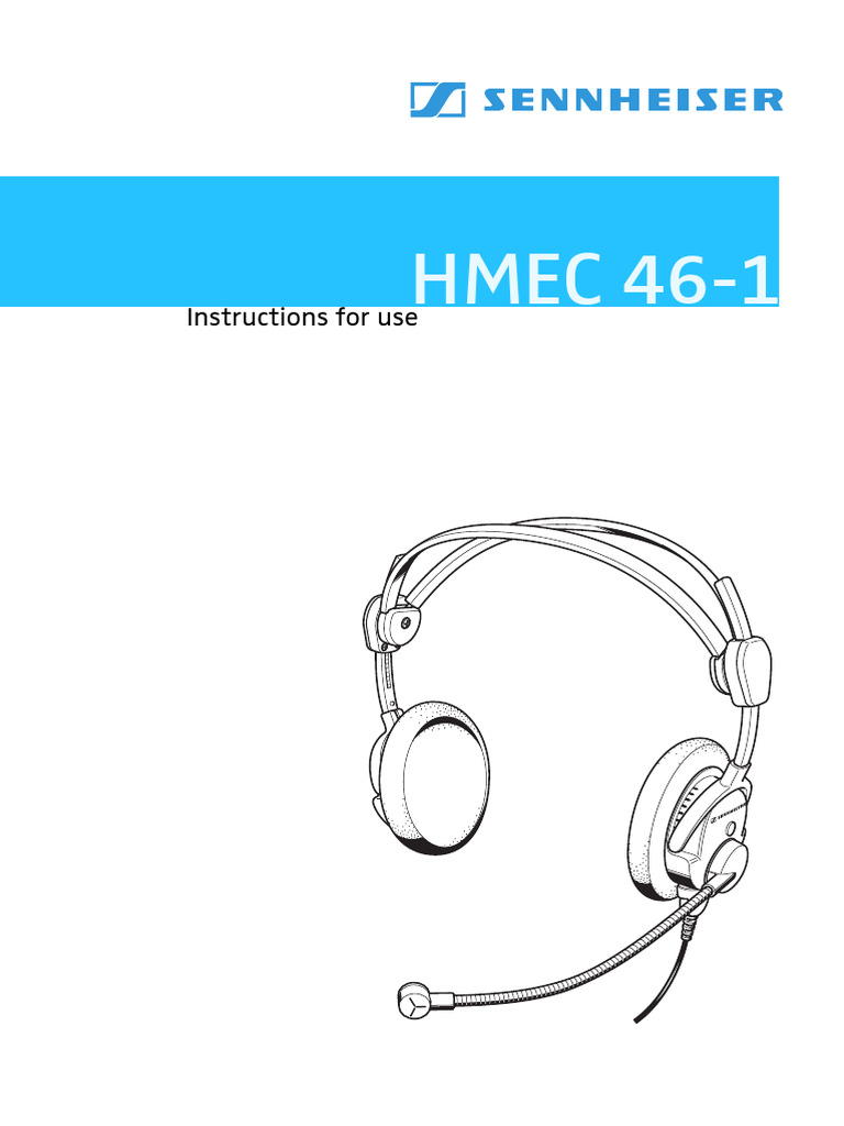 Headset Sennheiser HMEC 46-1 | PDF | Headphones | Microphone