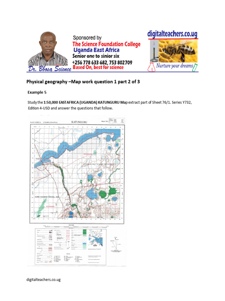 Geography Map Work Exercises | PDF | Drainage Basin | Valley