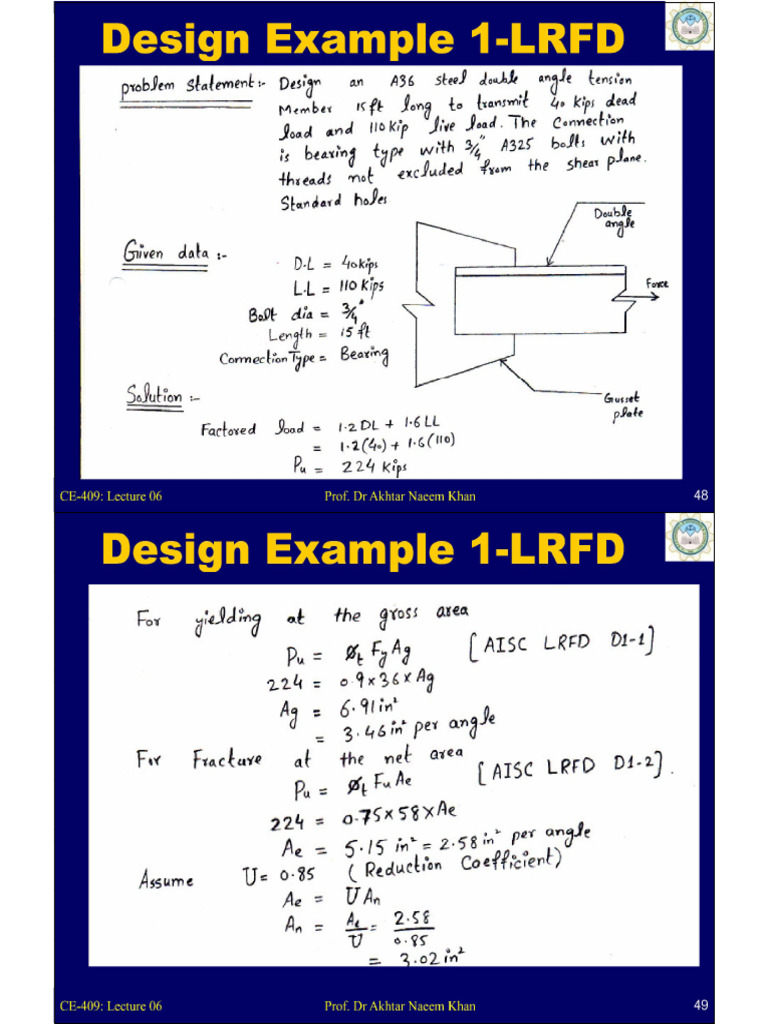 LRFD Tension Members | PDF