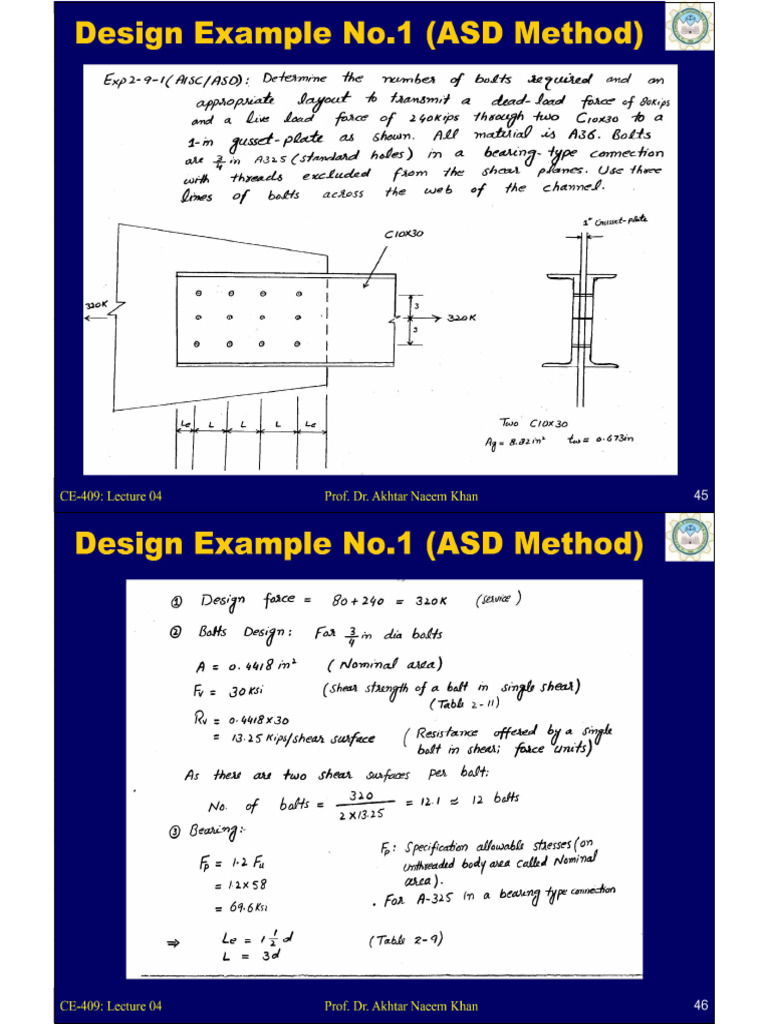 ASD Bolted Connections | PDF