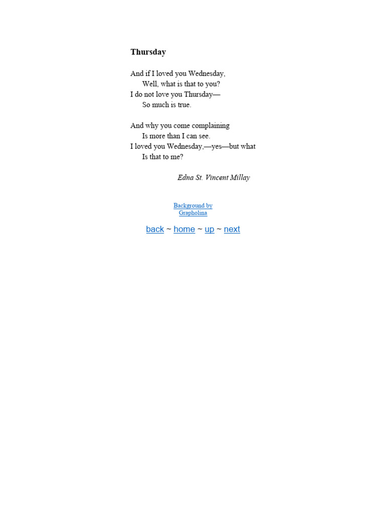 Edna St. Vincent Millay's Poetry Collection | PDF | Classics