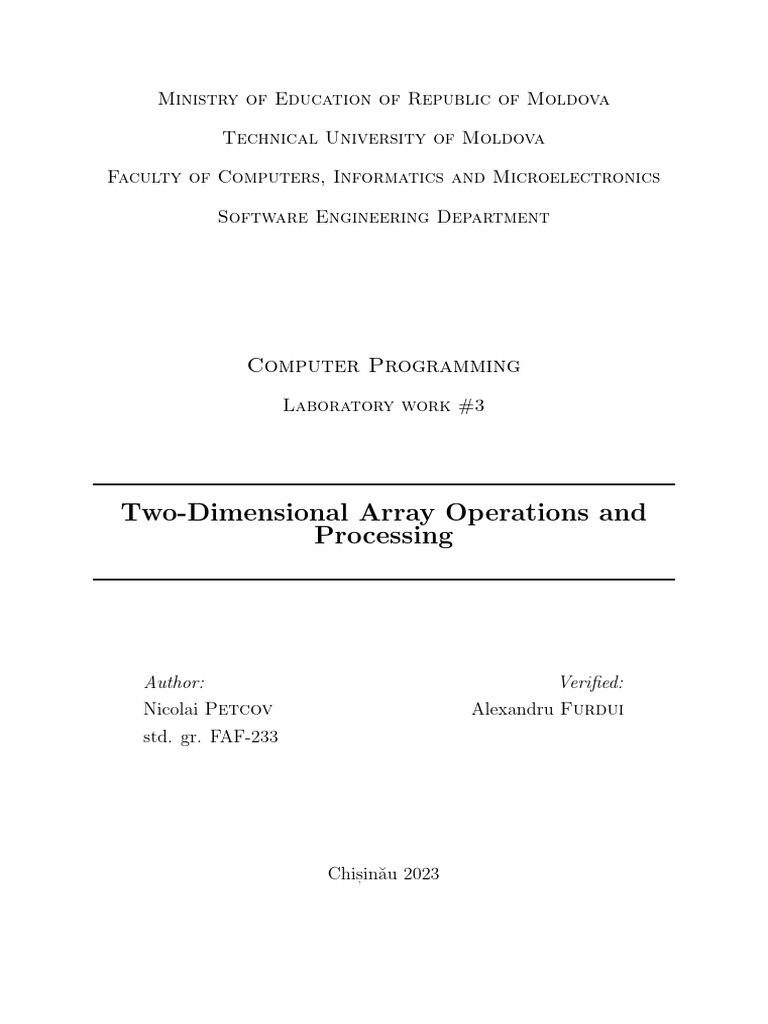 FAF 233 Nicolai Petcov 10 | PDF | Matrix (Mathematics) | Computer Science