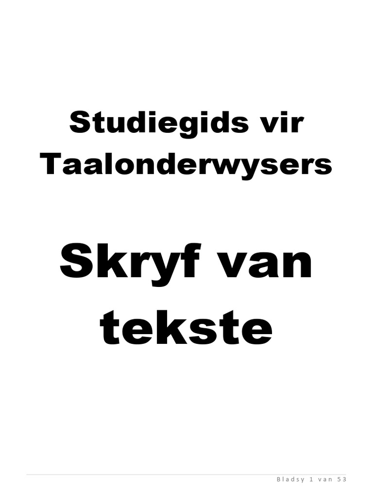 Studiegids Verskillende Trans Tek | PDF