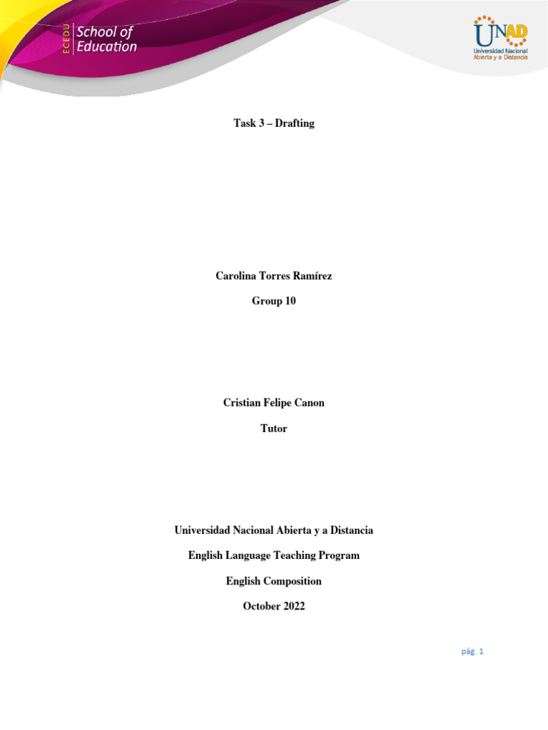 Task 3 - Carolina Torres Ramirez | PDF | Essays | Methodology