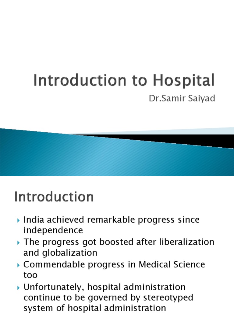 Introduction To Hospital | PDF | Hospital | Medicine