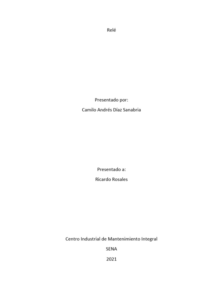 Relé | PDF | Relé | Cambiar