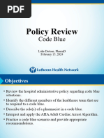 Code Blue Scenario | PDF | Cardiopulmonary Resuscitation | Simulation
