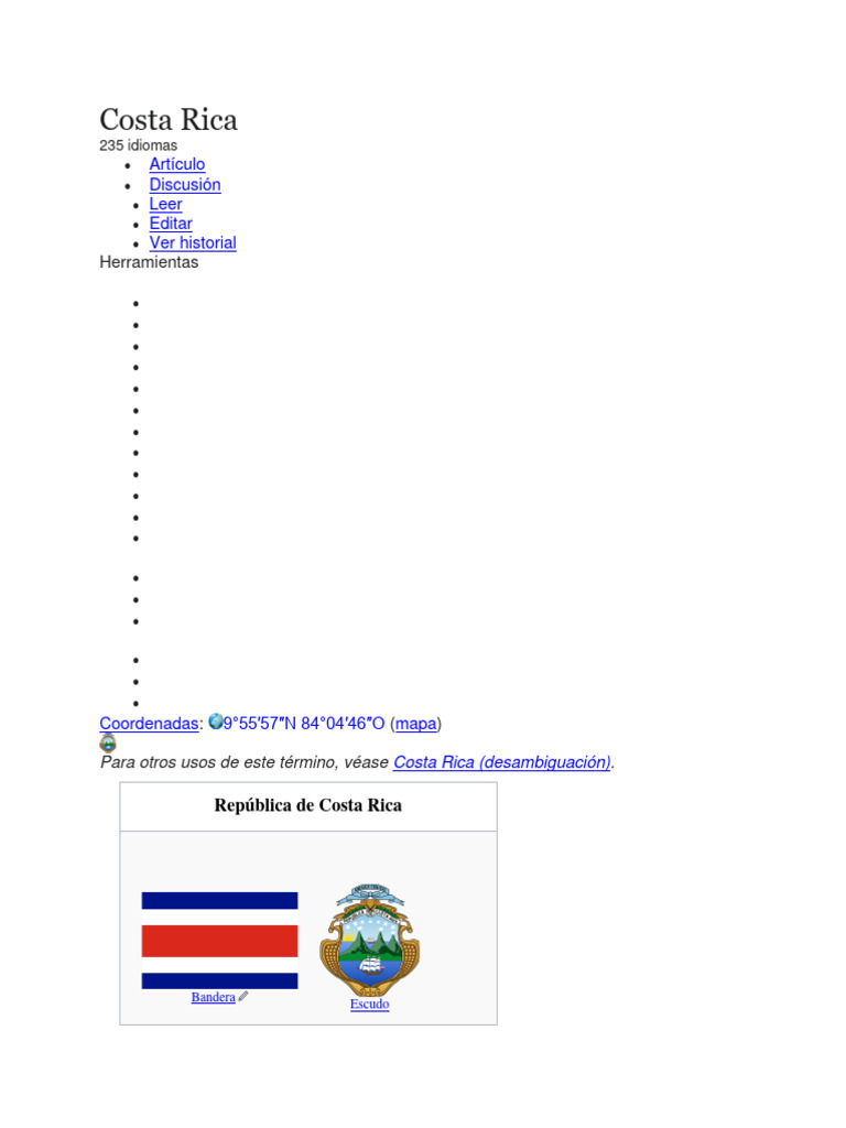 Costa Rica Cultura General | PDF | Costa Rica
