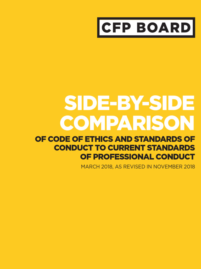 CFP Board Code and Standards Side by Side Comparison | PDF | Conflict ...