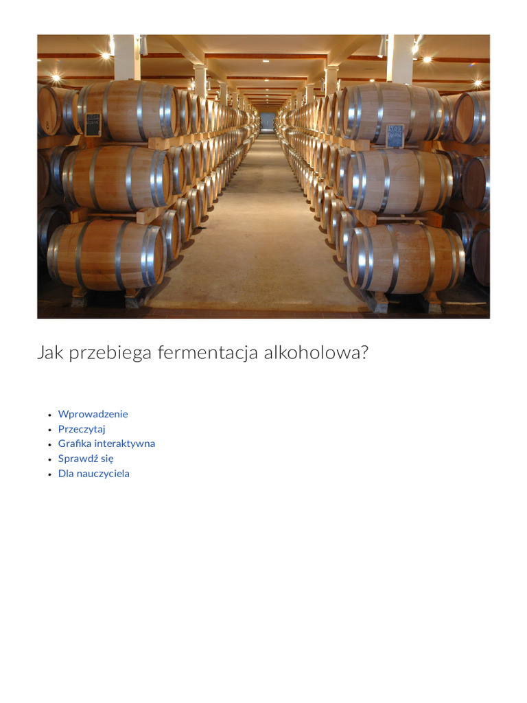 Jak Przebiega Fermentacja Alkoho | PDF