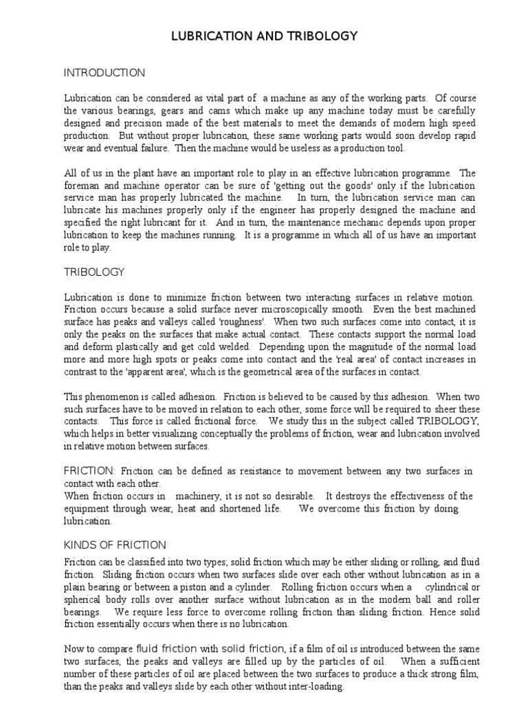 Industrial Lubrication and Tribology | PDF | Bearing (Mechanical) | Wear