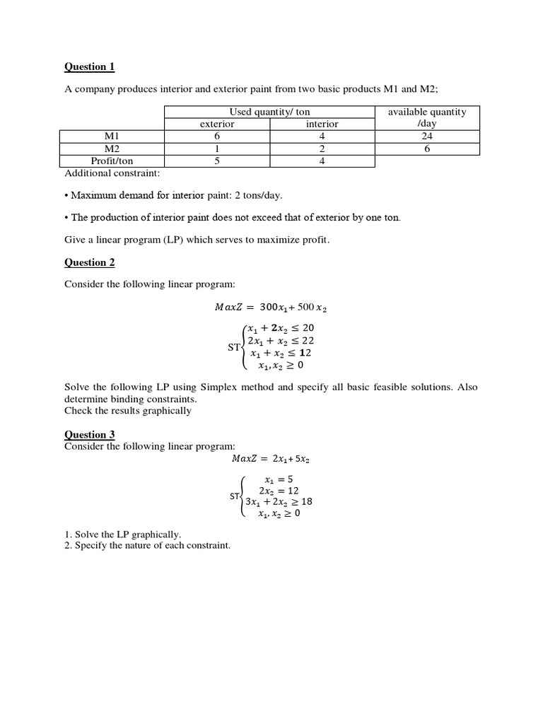 Serie de Revision | Download Free PDF | Linear Programming | Algorithms And Data Structures