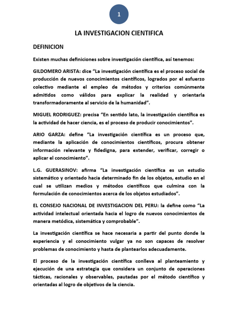 Definición y Tipos de Investigación Científica | PDF | Conocimiento ...