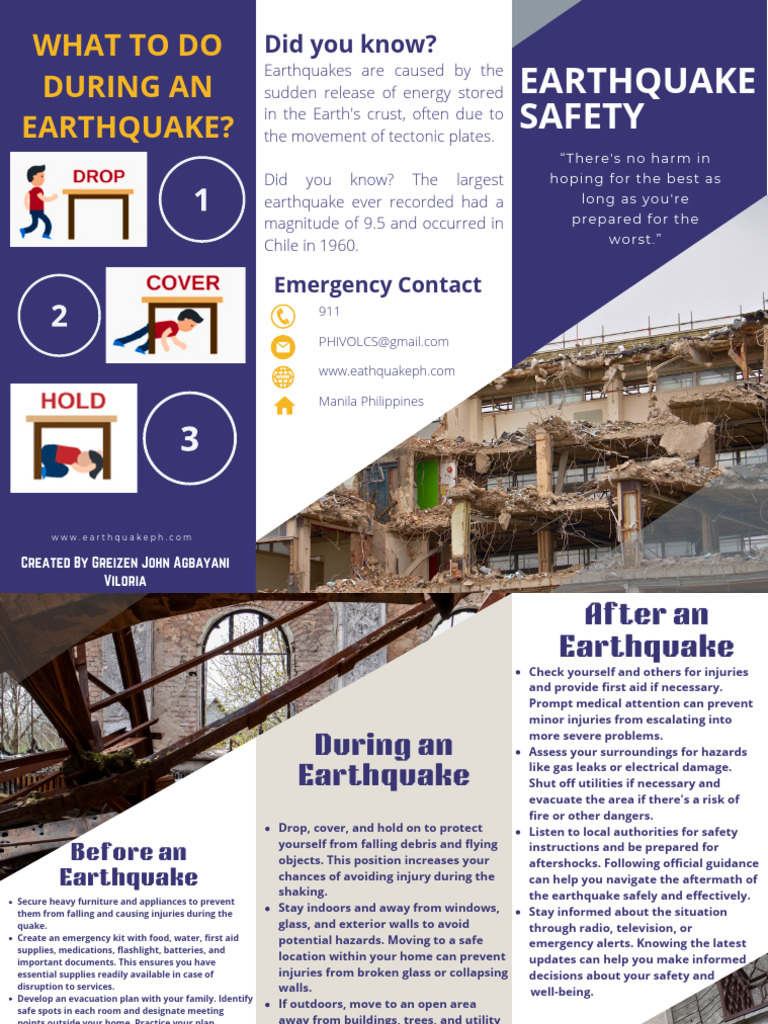 DISASTER BROCHURE | PDF | Earthquakes | Emergency