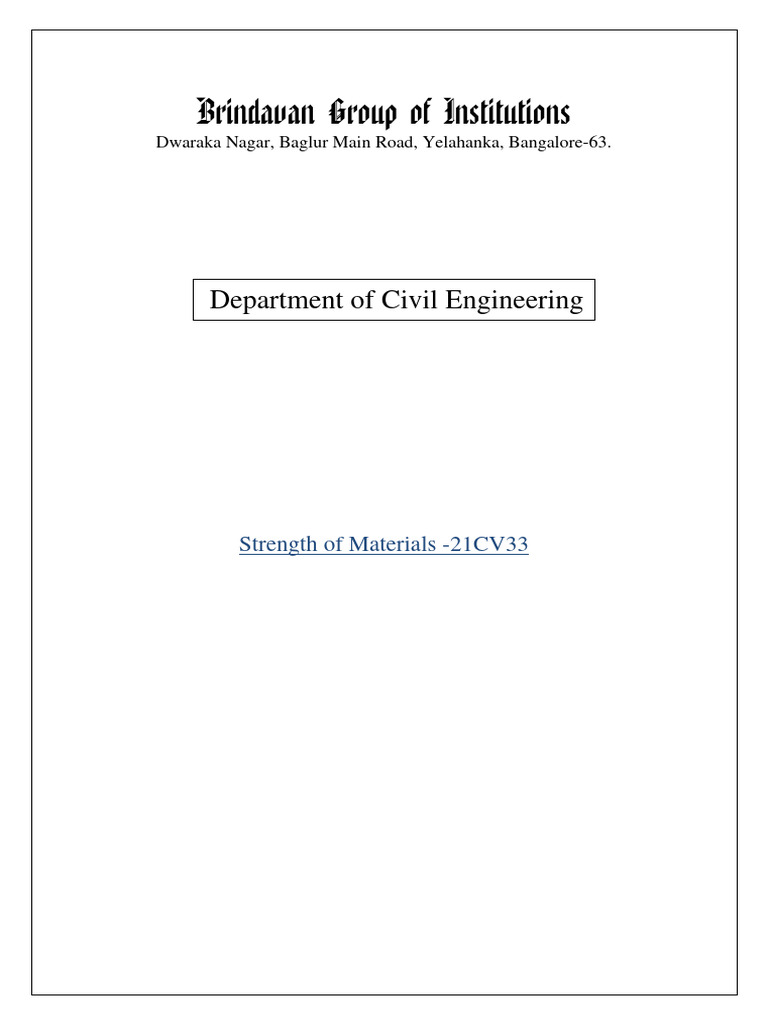 21CV33 Som | PDF | Deformation (Engineering) | Bending