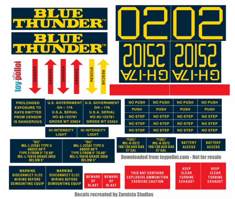 TP Blue Thunder Decals | PDF