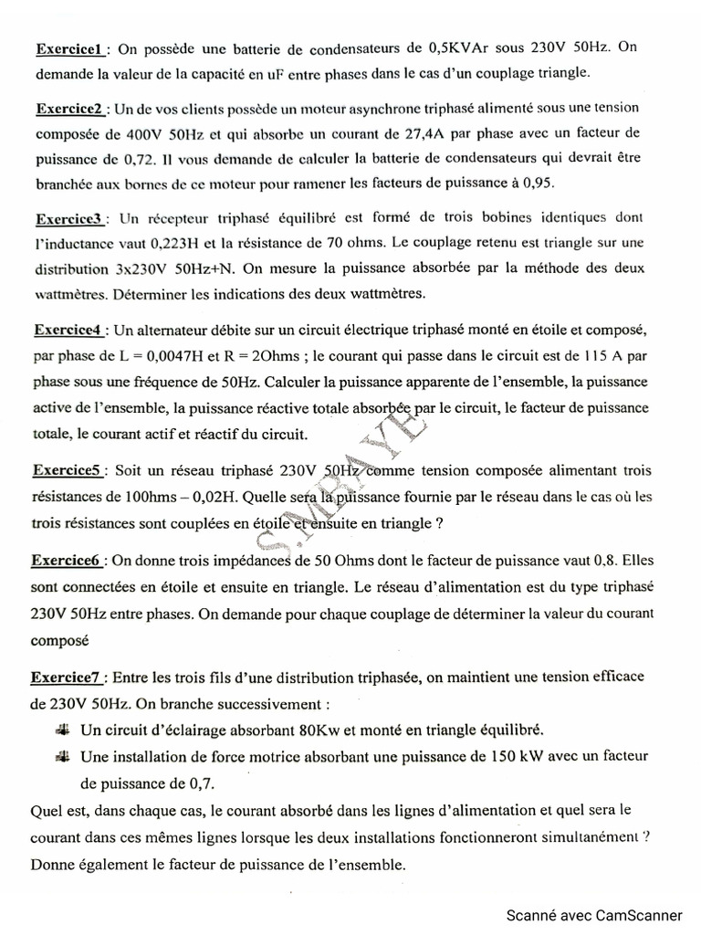 TD Triphasé 2022 | PDF
