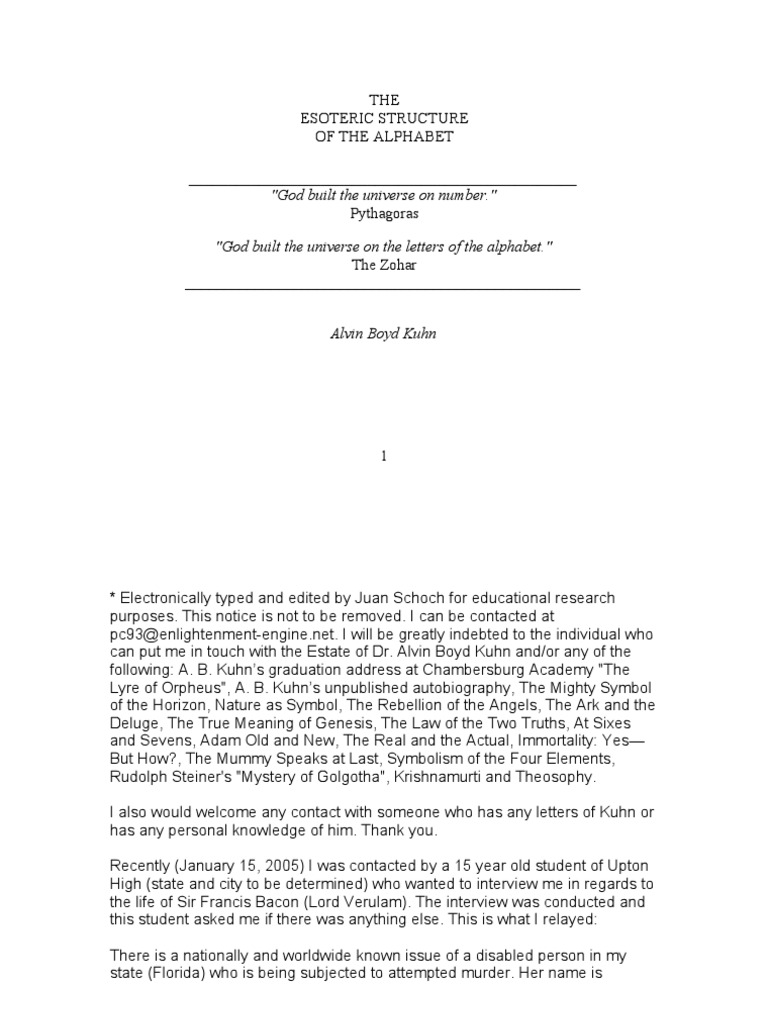 The Esoteric Alphabet | PDF | Divinity | Soul