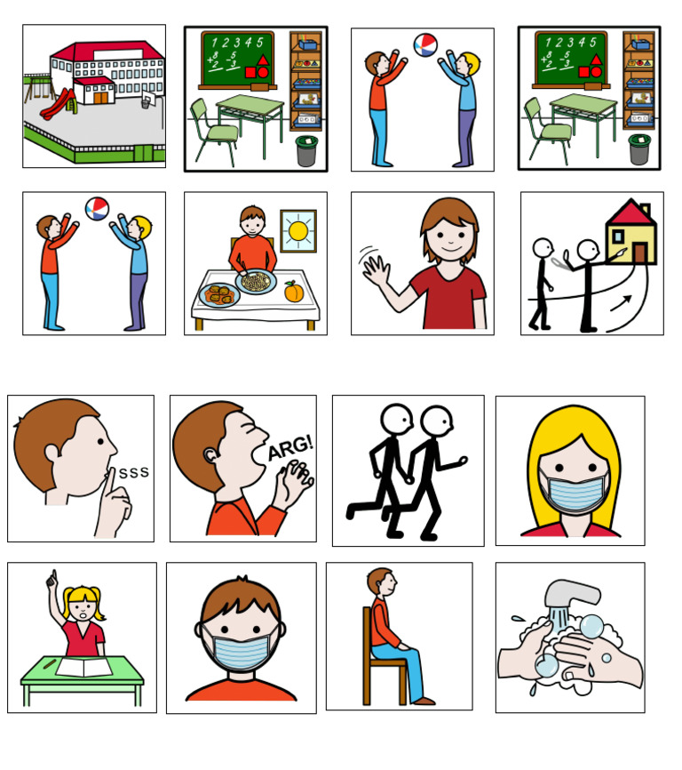 Pictogramas, rutinas y normas de sala | PDF
