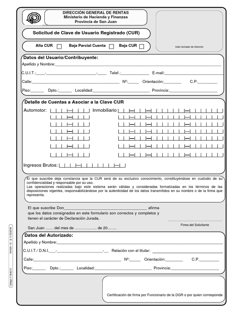 Solicitud de Clave CUR | PDF