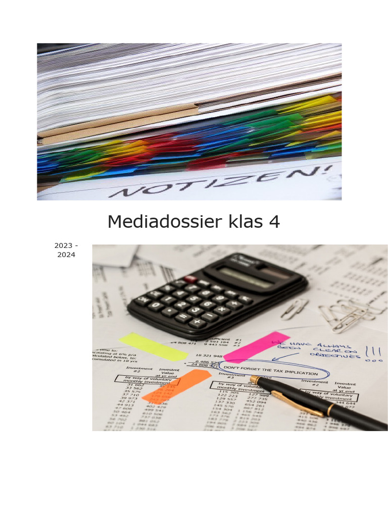 Mediadossier Klas 4 (Havo & Atheneum) - 2023 - 2024 | PDF