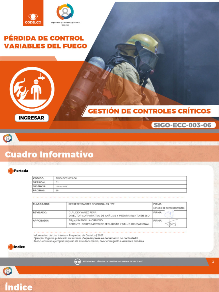 SIGO-ECC-003-06 v1 - Pérdida de Control Variables Del Fuego | PDF ...