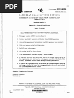 Csec May - June Maths 2024 Paper 1 | PDF
