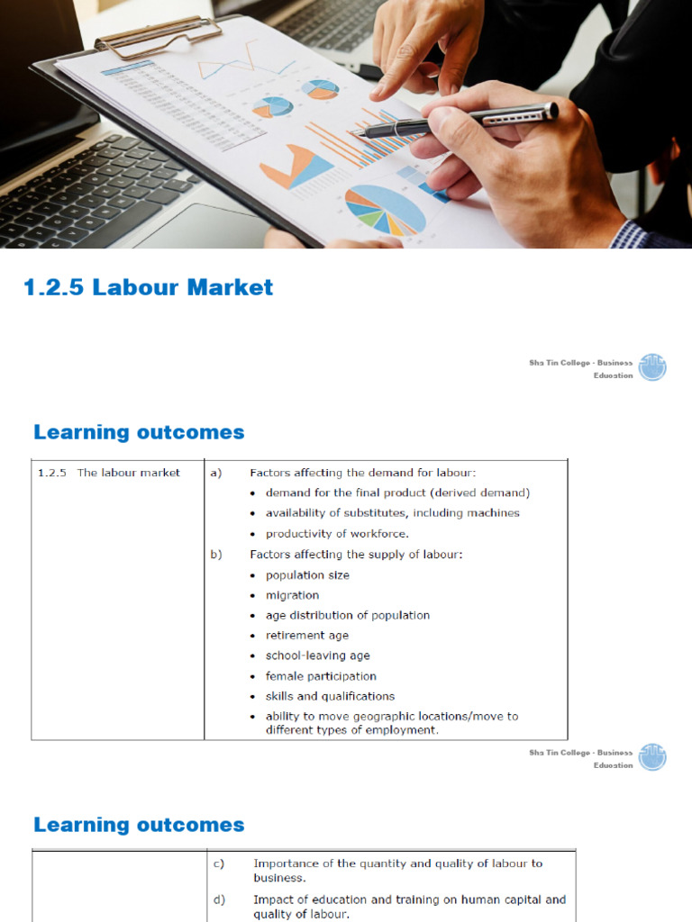 1 2 5 Labour Market Pdf Labour Economics Supply Economics