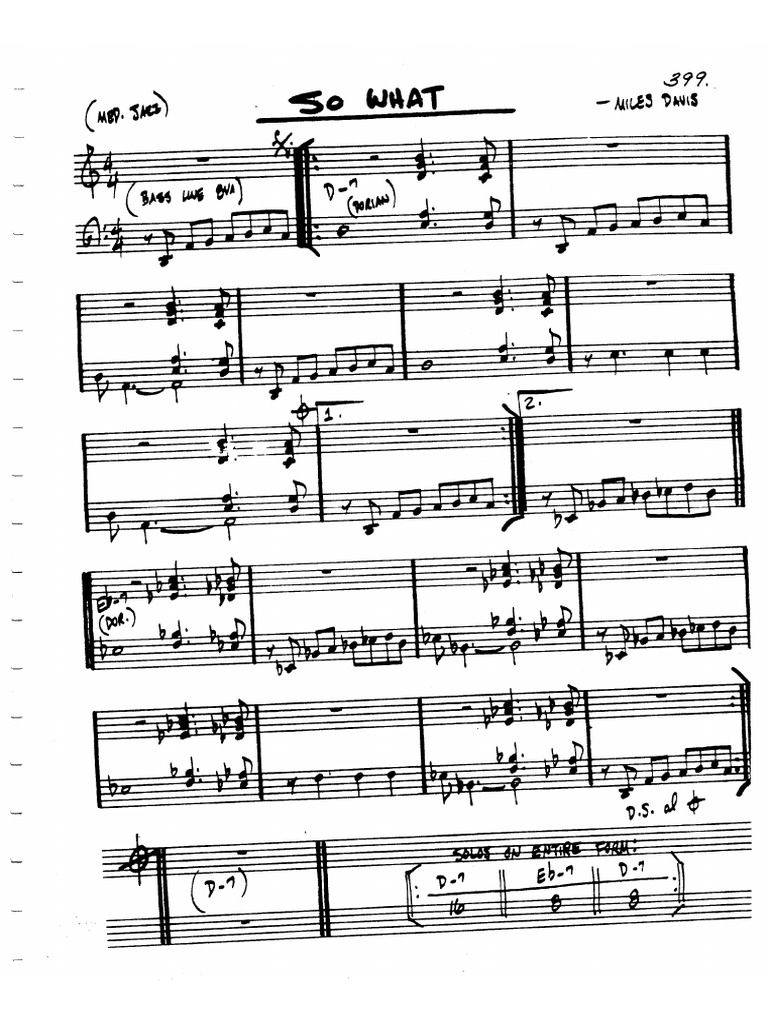 So What From Real Book | PDF