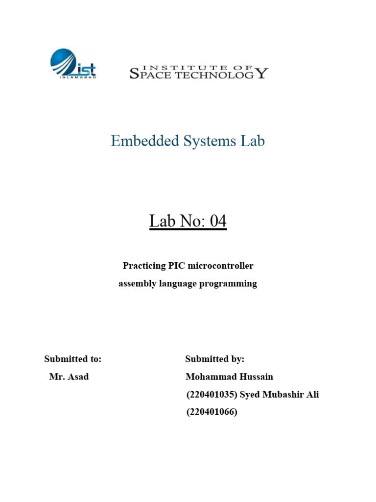 Lab 4 (35,66) | PDF | Microcontroller | Embedded System